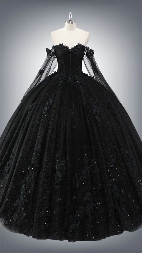 33 Black Quinceanera Dresses That Stun Gothic Ball Gowns Long Black