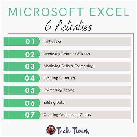 Microsoft Excel Activities Etsy