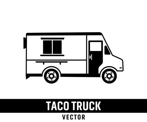 Taco Truck Illustration Vector Collection Set Eyecatching Taco Truck