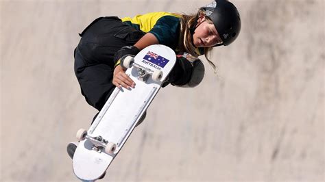 Aussie Skateboarder Arisa Trew Adds A Golden Welsh Angle In Paris Bbc