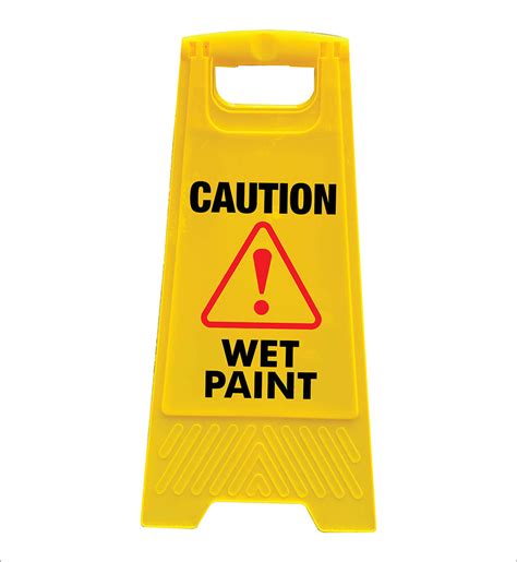 Yellow A Frame Caution Wet Paint New Signs