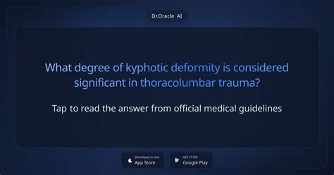 What Degree Of Kyphotic Deformity Is Considered Significant In