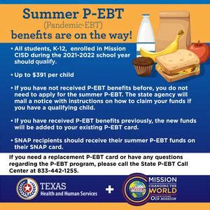 Summer P Ebt Benefits Are On The Way Mission Consolidated Independent
