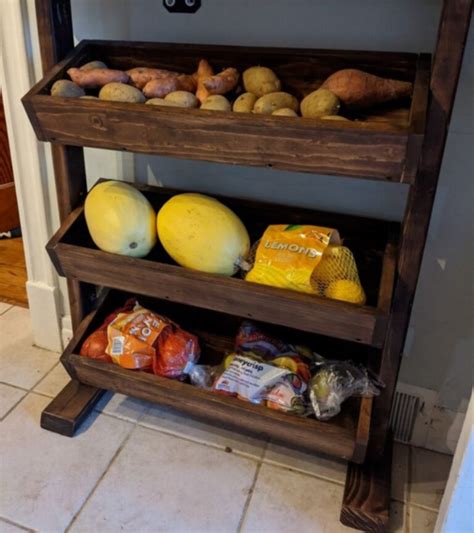 Wooden Fruit And Vegetable Storage Racks How To Make Diy