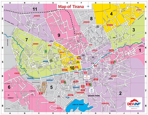 Tirana Map Ex