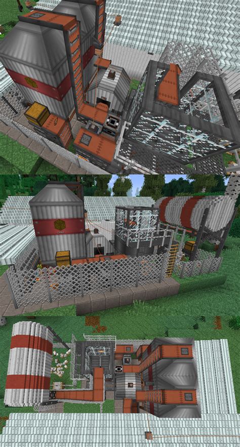 Minecraft Red Building In Grass And Dirt