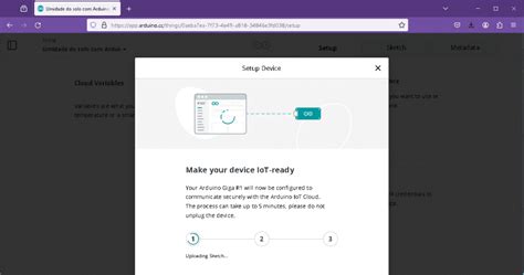 arduino giga com arduino cloud monitorando a umidade do solo