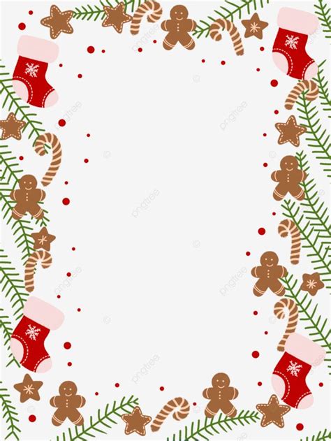 Christmas Border With Gingerbread Cookies