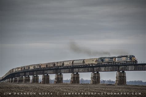 Csx G415 Climbs The Viaduct At Rahm Indiana Jim Pearson Photography