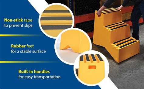 Polyethylene Step Stool 3 Step Yellow Politek Vietnam Import Export