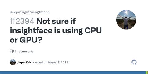 Not Sure If Insightface Is Using Cpu Or Gpu · Issue 2394