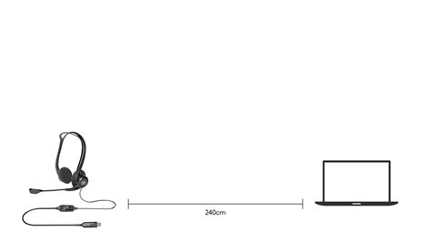 Logitech 960 Usb Headset Pc Mac With Noise Canceling Mic