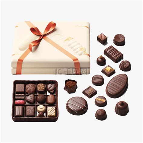 巧克力甜品盒子礼盒装饰ai元素免扣图案素材图片免费下载 千库网