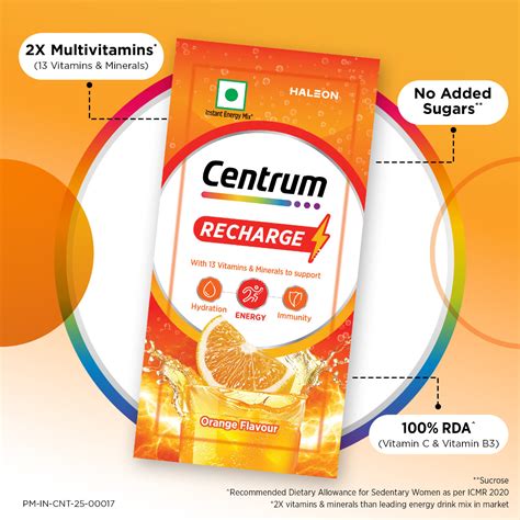 Buy Centrum Recharge Orange Flavour For Adult 30 Gm 6x5gm Sachet