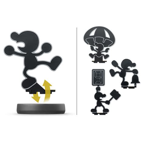 Mr Game And Watch No 45 Amiibo Super Smash Bros Collection Nintendo