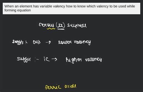 When An Element Has Variable Valency How To Know Which Valency To Be Used