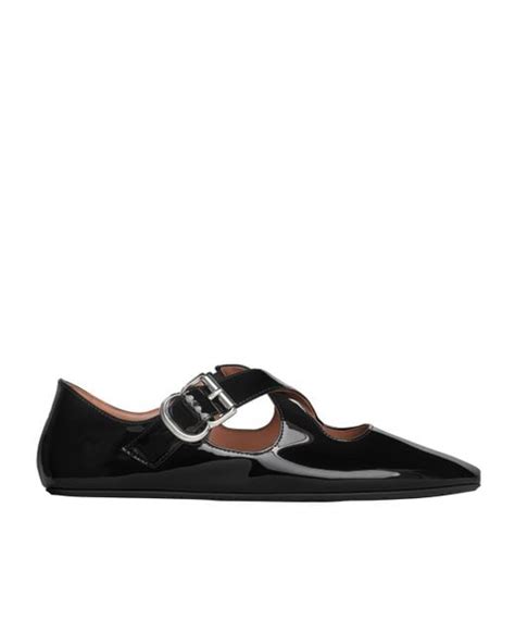 Alaïa Buckle Strap Ballet Flats In Black Lyst Uk