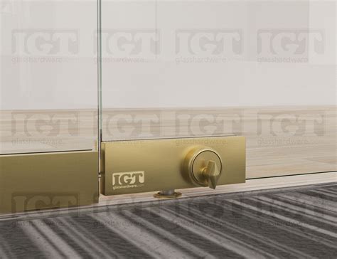 Igt Patch Bottom Door Lock With Key And Thumbturn Gold Brushed Igt