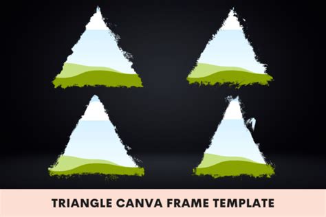 Triangle Canva Frame Template Graphic By Canvaframesgallery · Creative