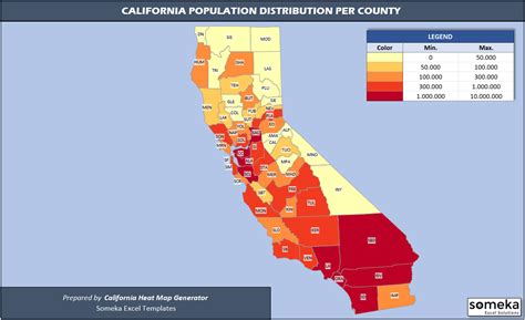 Us County Heat Map Generators Us County Shapes In Excel