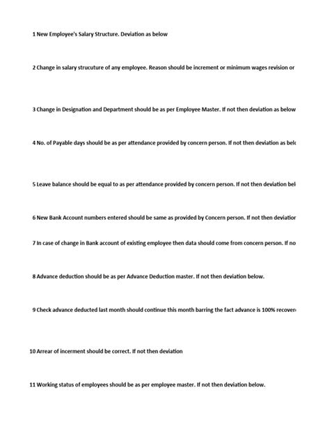 Salary Audit Format Pdf