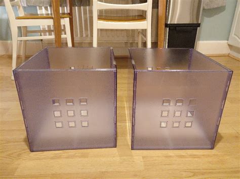 2 Lekman Plastic Storage Boxes To Fit Ikea Kallax Shelves In