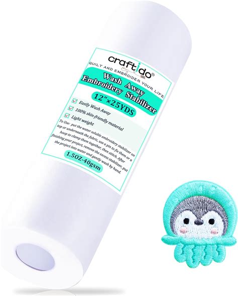 Craftido Wash Awaywater Soluble Embroidery Stabilizer