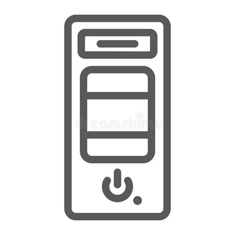 Pc Case Unit Technology Hardware Device Computer Isometric Stock Vector