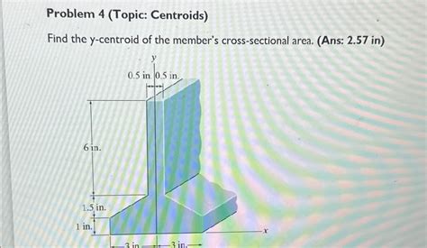 Solved Problem 4 Topic Centroidsfind The Y Centroid Of