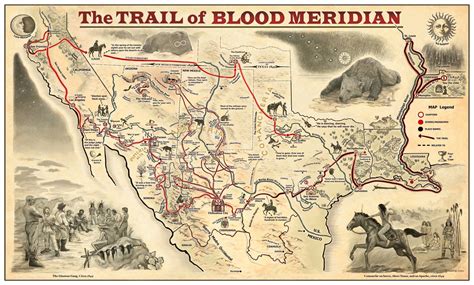 Blood Meridian Trail Map Epic Trail Book Maps