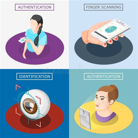 Biometric Authentication Icons Stock Illustrations 815 Biometric