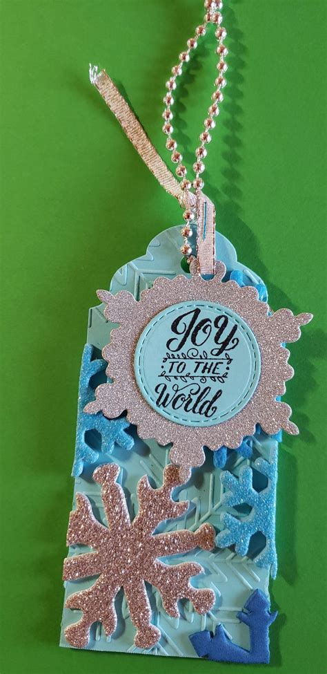Snowflake Embossing Folder Snowflake Die Cuts Christmas Tag