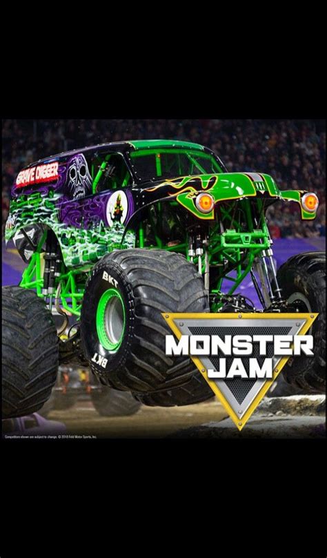 Green And Purple Monster Truck Monster Jam Son Uva Digger Logo Grave