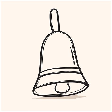 Cloche De Doodle Dessinés à La Main Illustration De Croquis De Vecteur