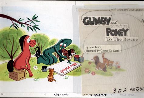 Desantis George Gumby And Pokey To The Rescue Painted Title Page