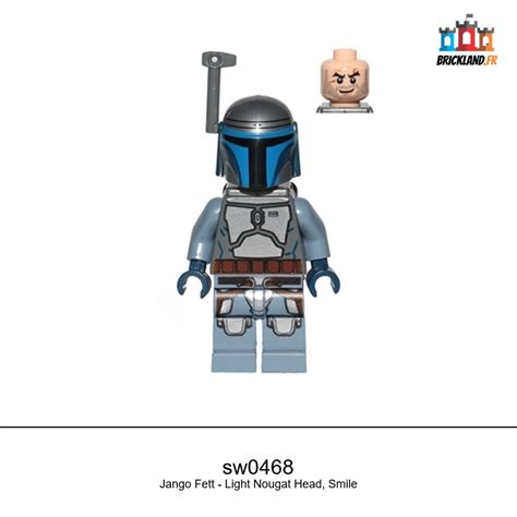 Lego Star Wars Sw0468 Jango Fett Light Nougat Head Smile
