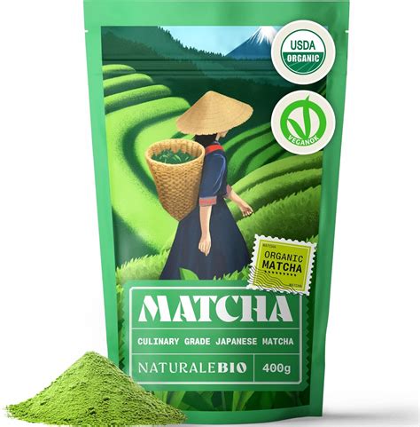 Naturalebio Japanese Organic Matcha Green Tea Powder Culinary Grade