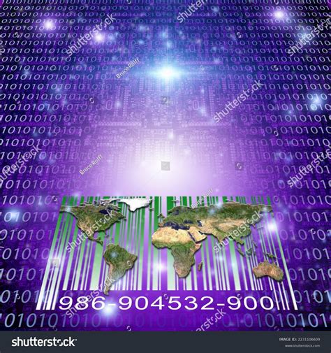 Binary Code World Map Bar Code Stock Illustration 2231106609 Shutterstock