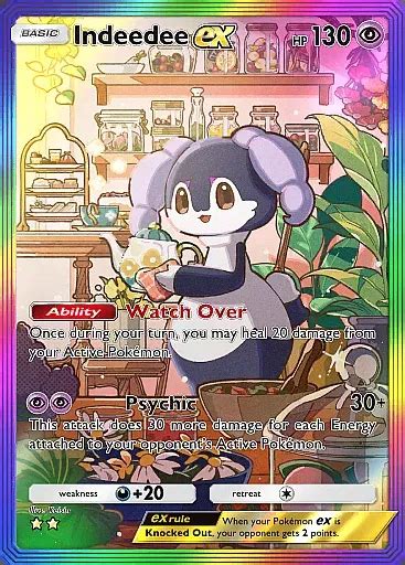 Indeedee Ex Special Art Rare · Mega Rising B1 278 · Pokémon Tcg