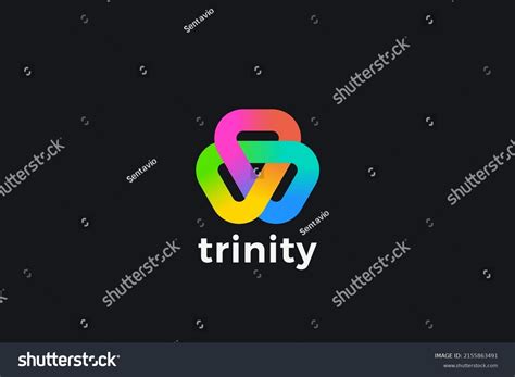 Trinity Loop Triangle Logo Abstract Design Stock Vector Royalty Free