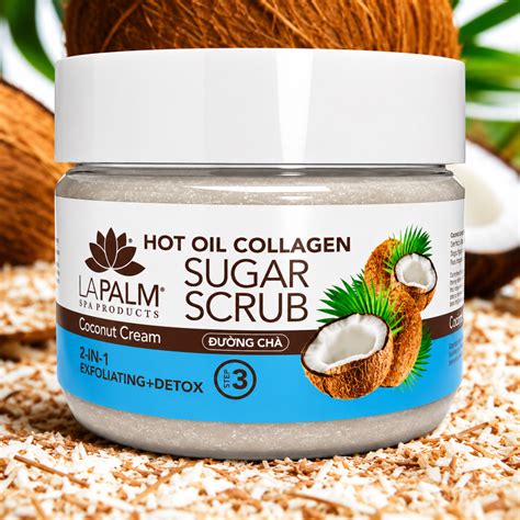Hot Oil Sugar Scrub Coconut Cream La Palm Products