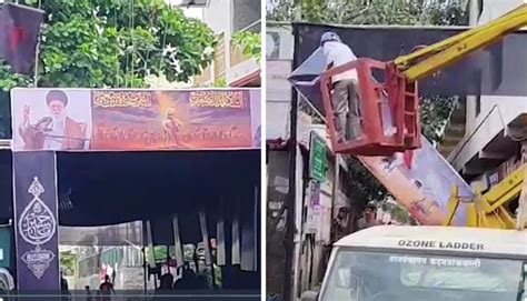 Poster Featuring Irans Khamenei And Sistani Removed In Pune