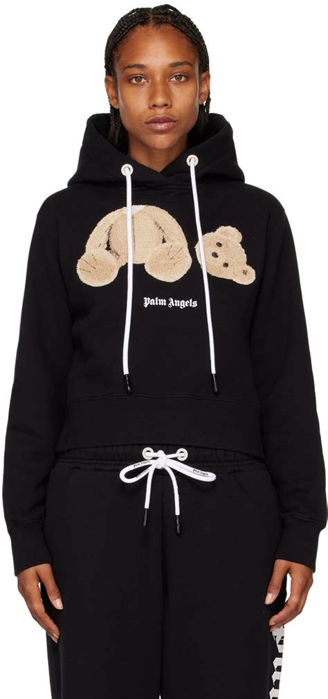 Palm Angels Black Bear Hoodie Palm Angels