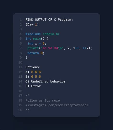 🚀 C Programming Challenge Day 1 Can You Find The Output Of This