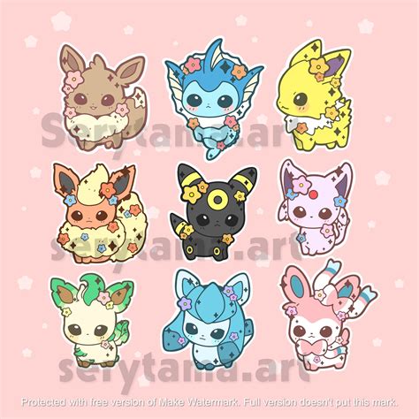 Pokemon Eeveelutions Cute