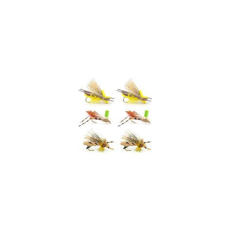 6 Foam Body Hopper Grasshopper Trout Fly Fishing Flies Assortment 6