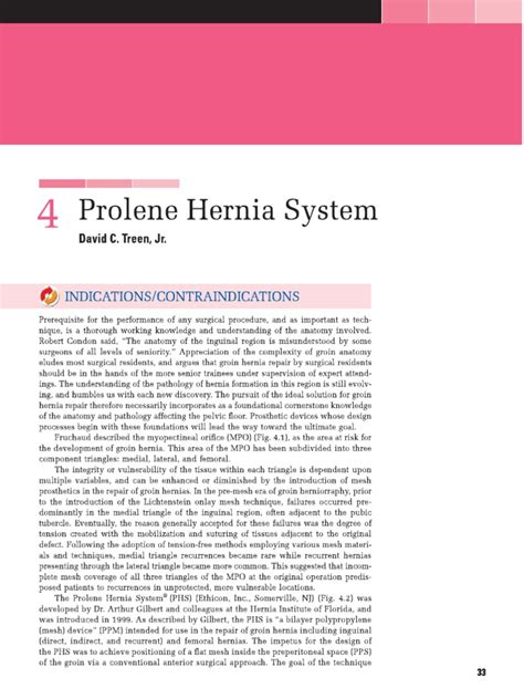 Prolene Hernia System David C Treen Jr Pdf Surgery Clinical