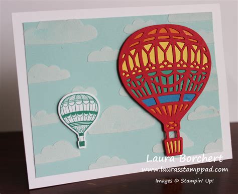 Rainbow Hot Air Balloon In The Clouds Is Stunninglauras Stamp Pad