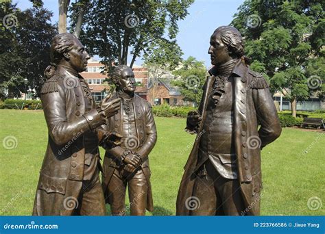 Statues Of General George Washington And Colonel Alexander Hamilton And