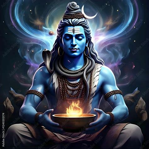 Lord Shiva Mahadev Bholenath Shankar Neelkanth Adiyogi Sitting And